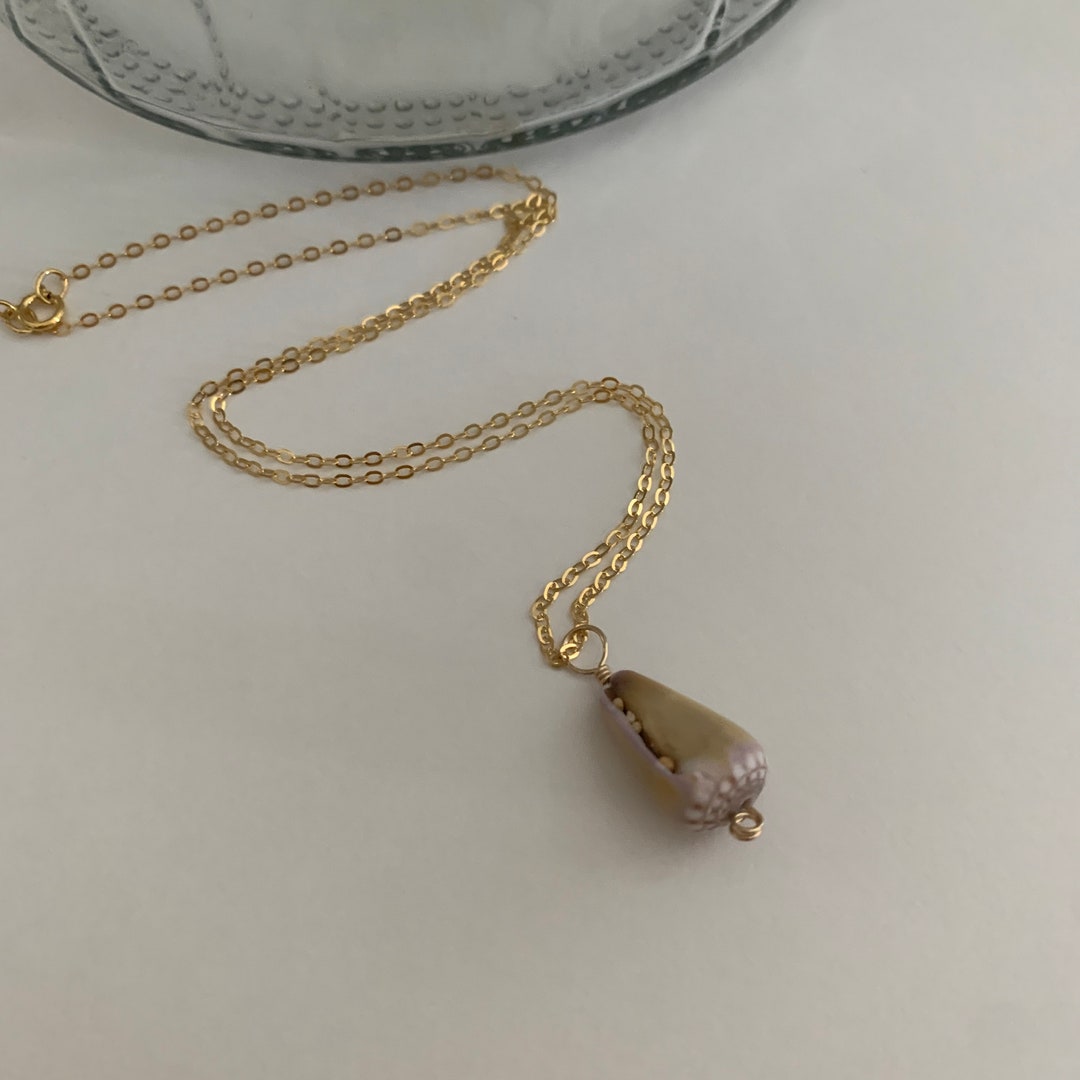 Gold Filled Necklace Cone Shell Necklace 2476 - Etsy