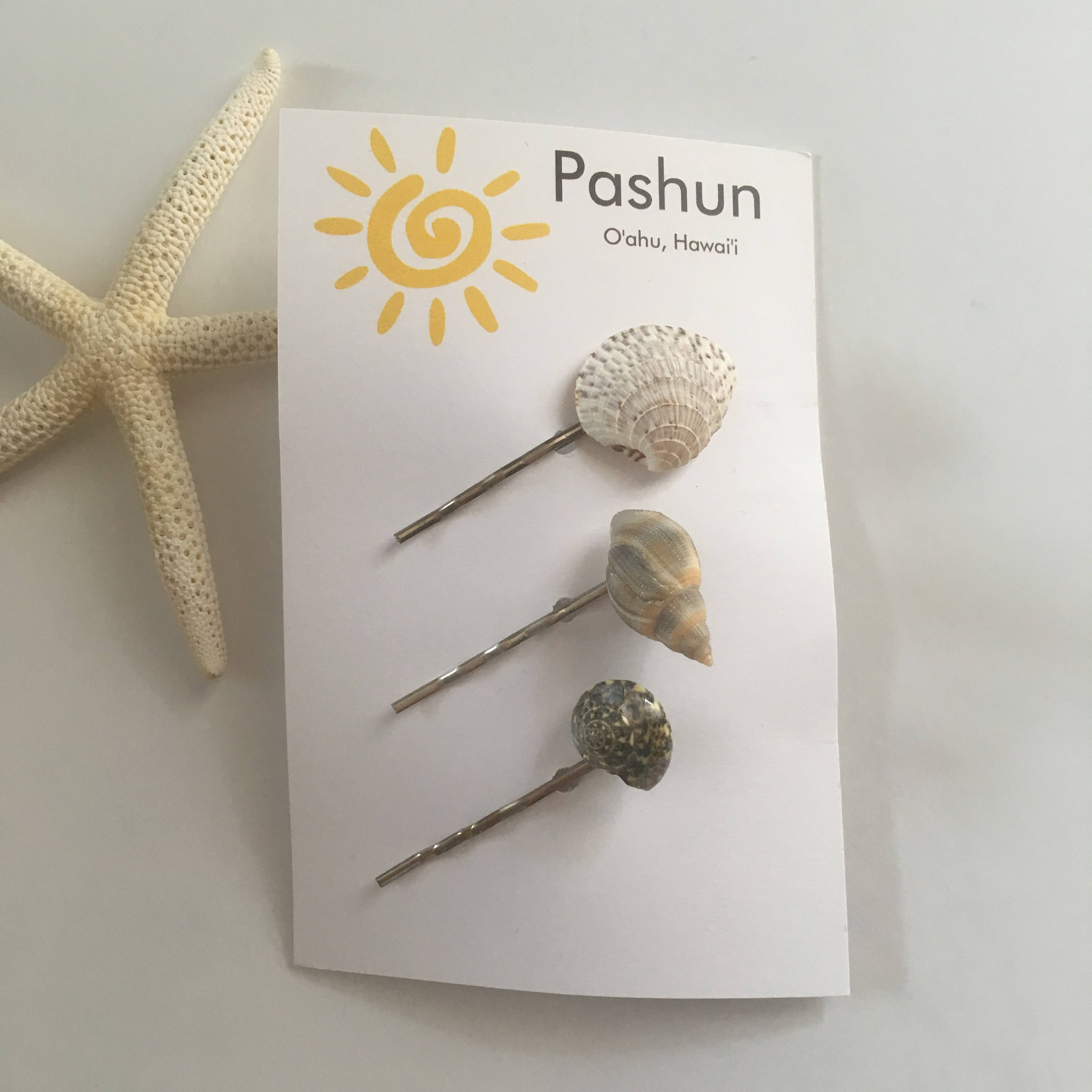 Seashell Hair Accessories ... Shell Hairpin Set of Three | Etsy