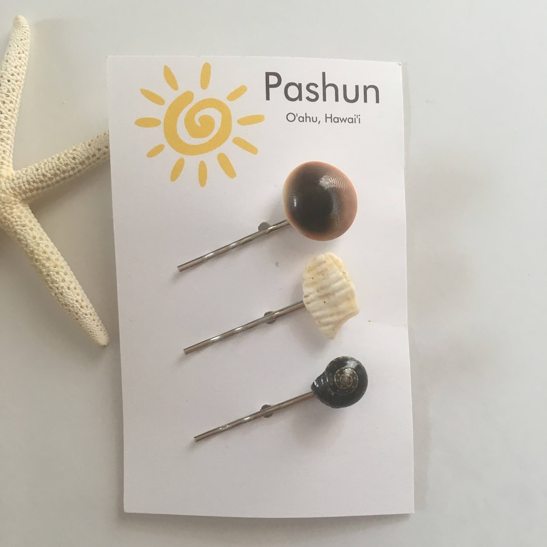 Seashell Hair Accessories ... Shell Hairpin Set of Three 1688 - Etsy