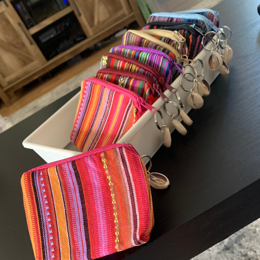 Beach Wallet // Coin Purse With Shell // Small ID Holder // Change ...