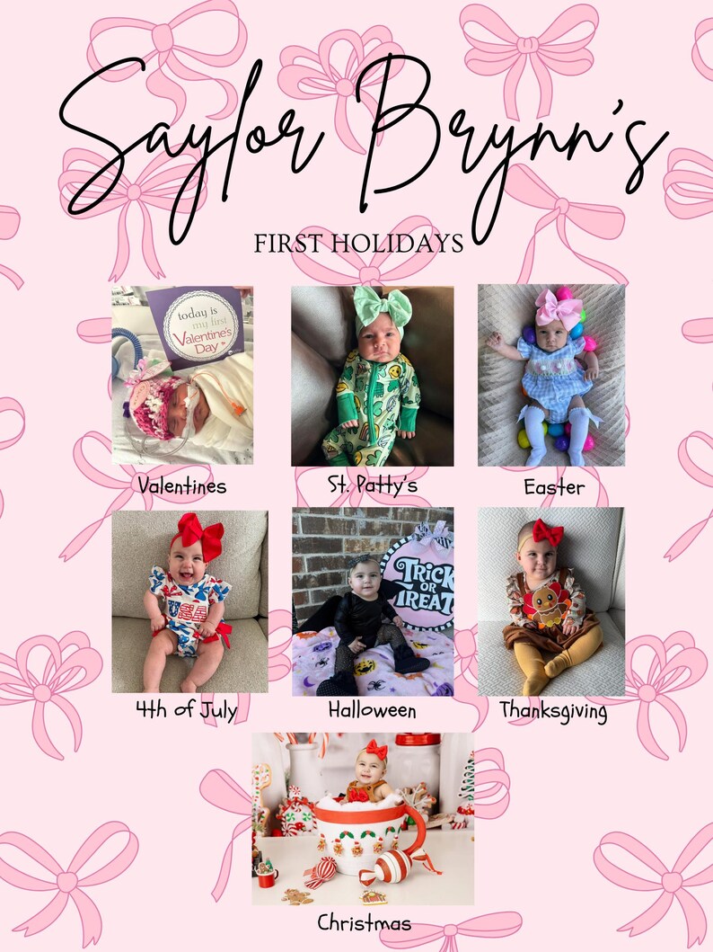 First Holidays Photo Template - Etsy