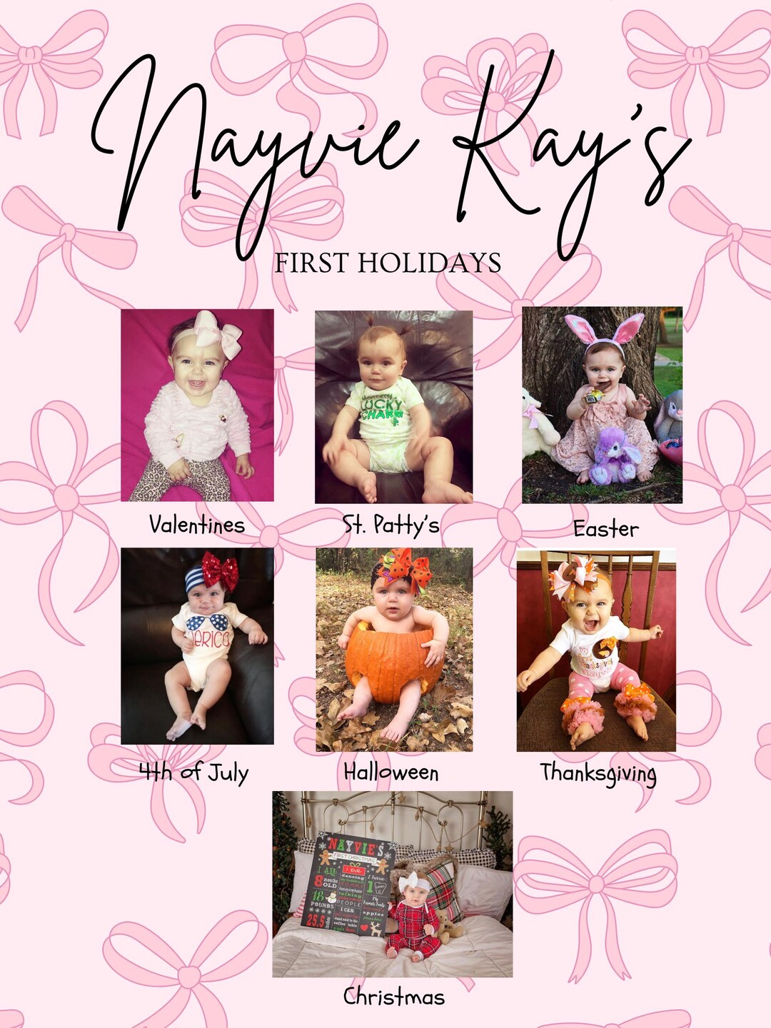 First Holidays Photo Template - Etsy