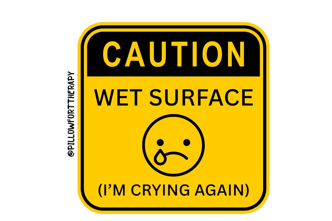Caution Wet Surface- I'm Crying Again - Etsy