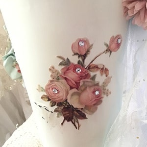 Shabby Metal Pail, Decorative Storage Pail, Painted Bucket, Laundry ...