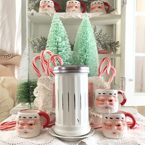 Vintage Inspired Candy Cane Sugar Jar: Retro Christmas Kitchen Decor - Etsy