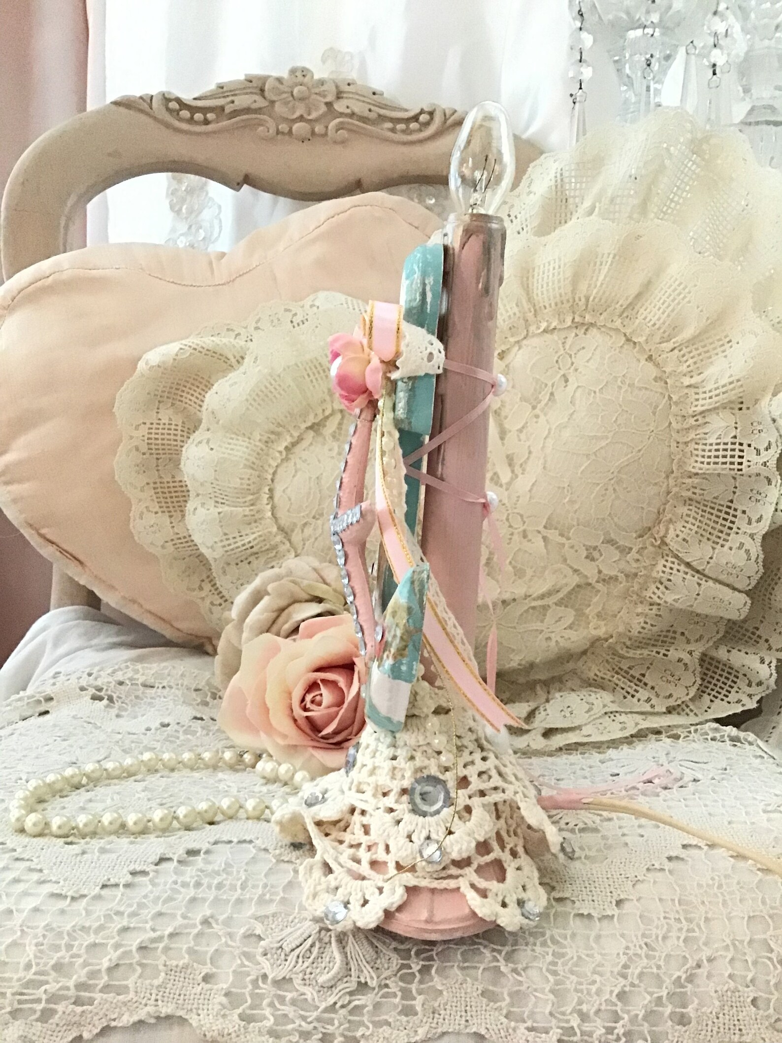Shabby Nautical Nightlight, Candolier, Window Candlestick, Beach ...
