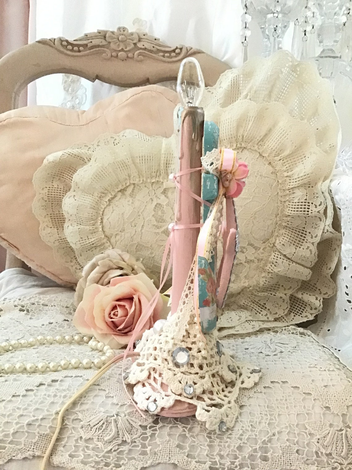 Shabby Nautical Nightlight, Candolier, Window Candlestick, Beach ...
