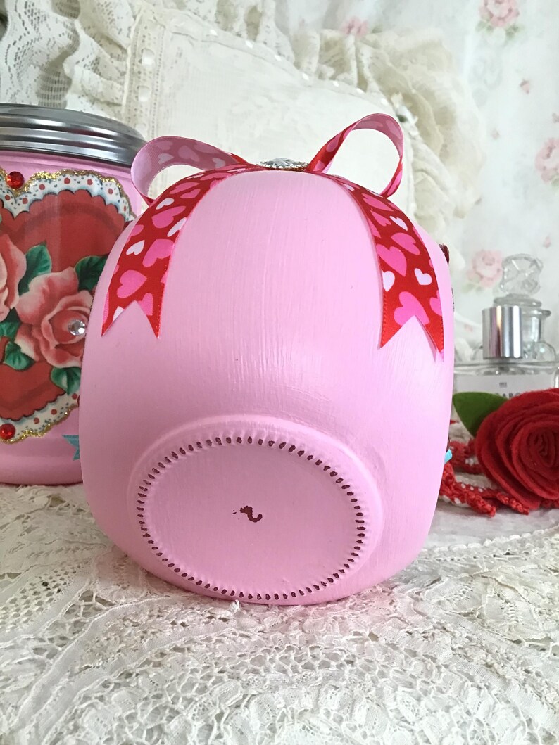 Retro Kitty Valentine Jar – Hand-painted Shabby Chic Cat Decor - Etsy UK
