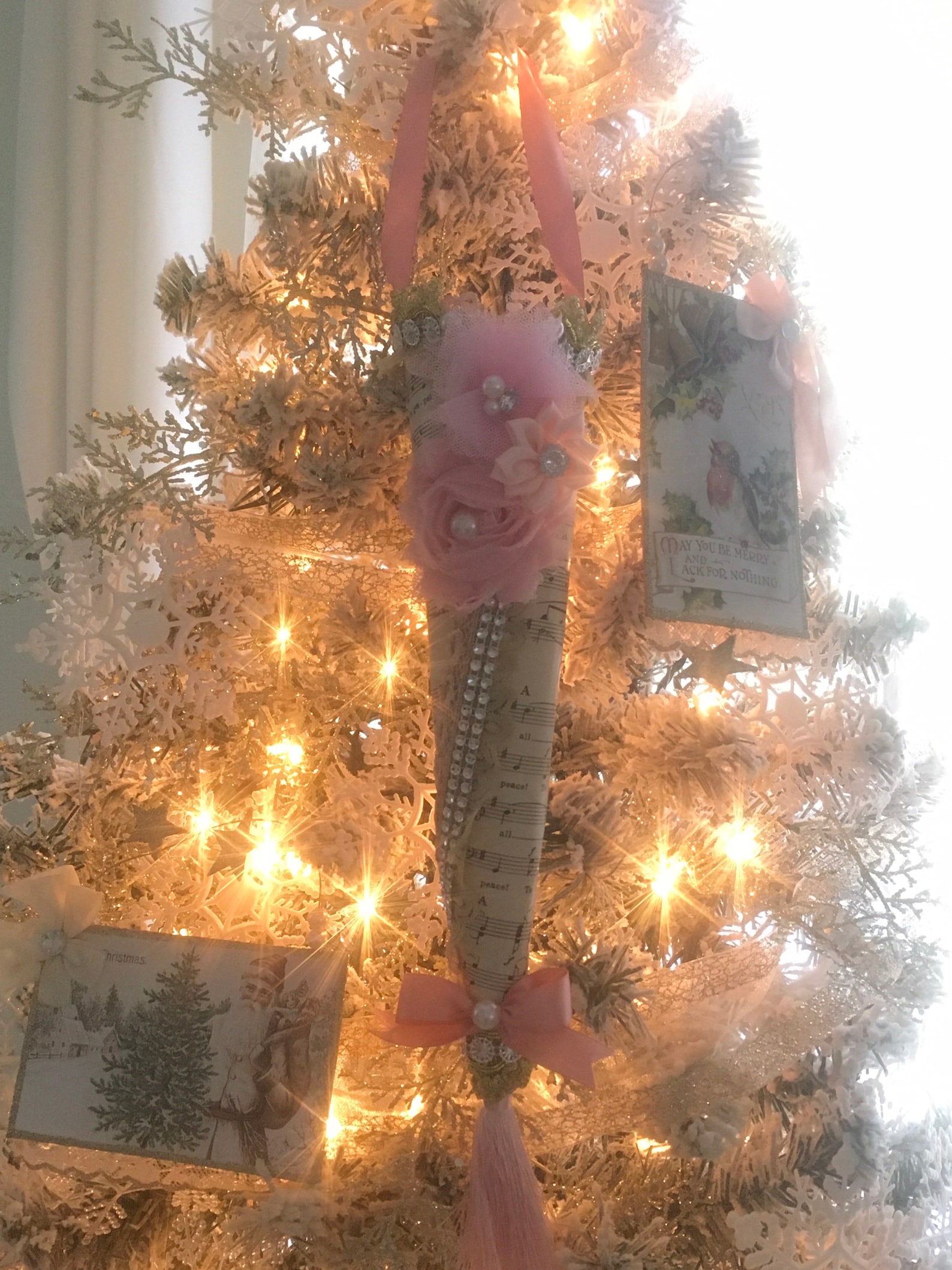 Victorian Christmas Tussie Mussie French Style Paper Cone - Etsy