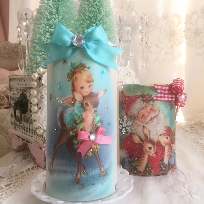 Christmas Candle Vintage - Etsy