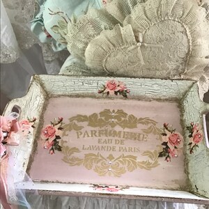 Shabby French Serving Tray, Large Decorative Tray, Distressed Decor ...