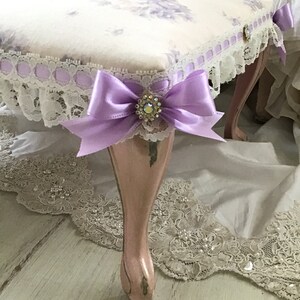 Shabby Decorative Stool, Footstool, Footrest, Fancy Ottoman, Pink ...