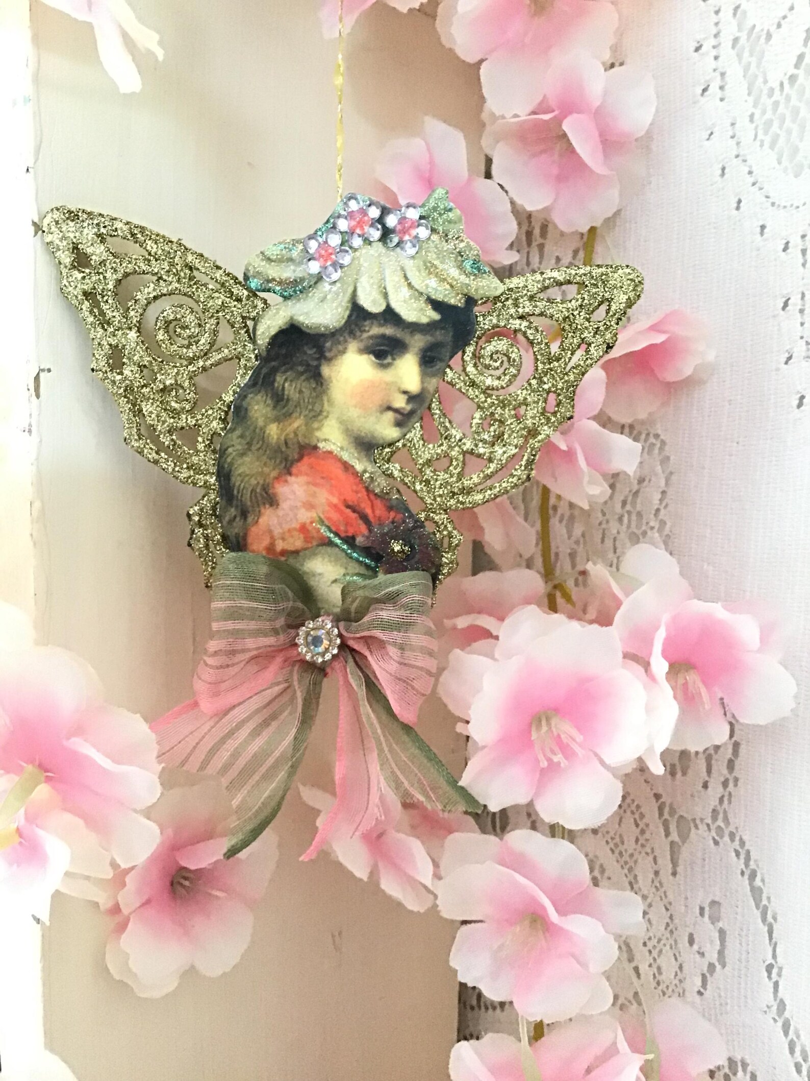 Handmade Flower Fairy Ornament: Whimsical Garden Decor - Etsy