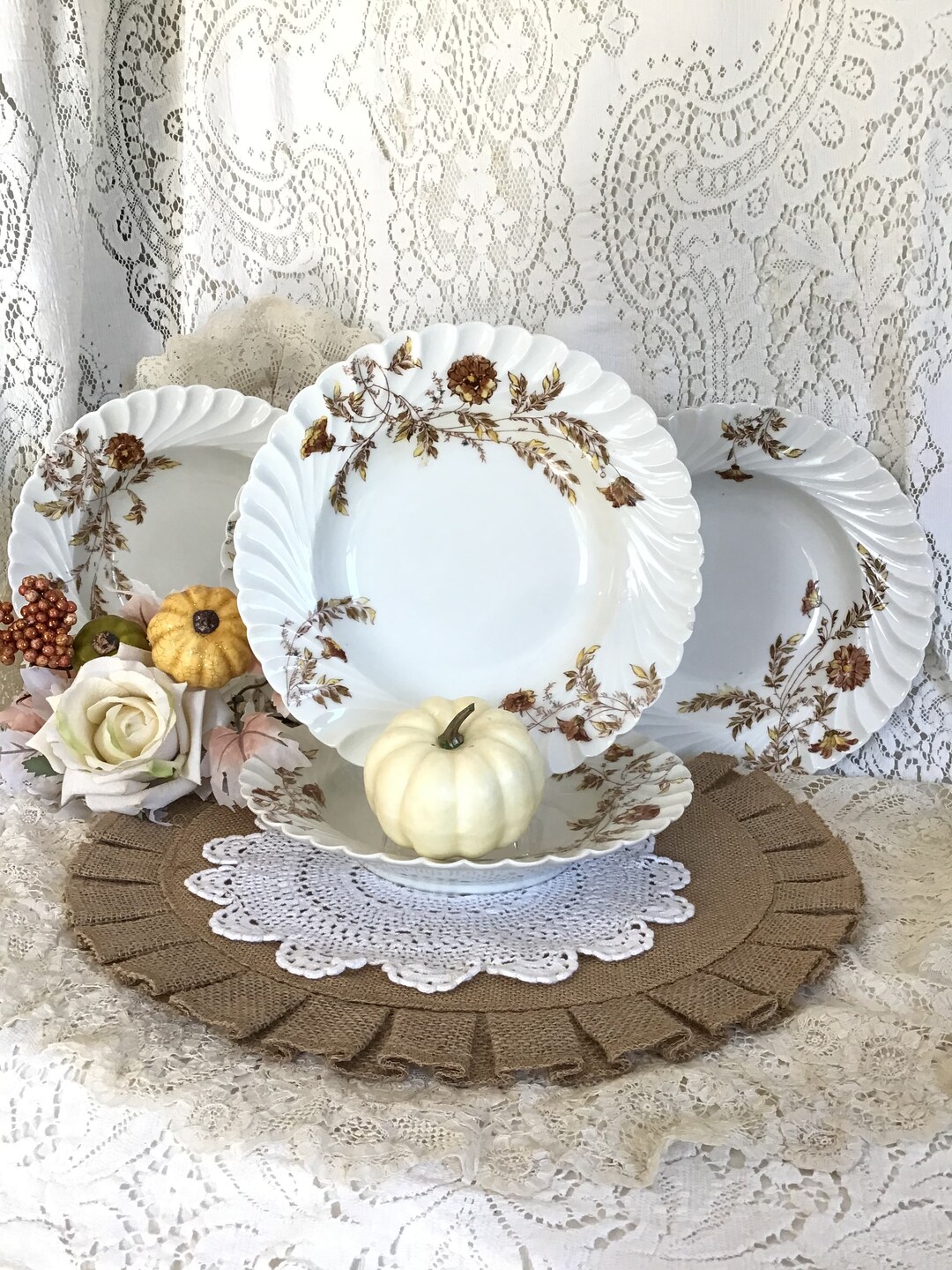 Haviland Limoges French Floral Plates H&C Depose French Chateau ...