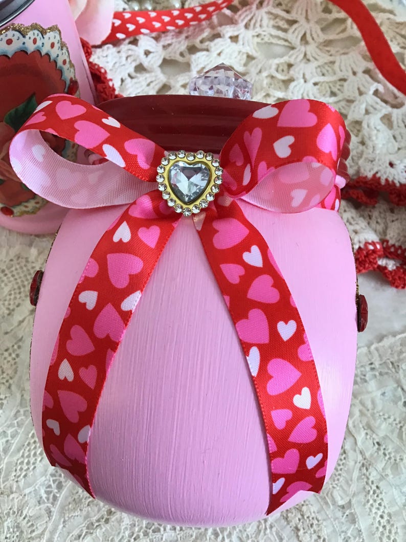 Retro Kitty Valentine Jar – Hand-painted Shabby Chic Cat Decor - Etsy UK