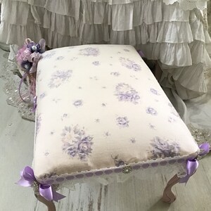 Shabby Decorative Stool, Footstool, Footrest, Fancy Ottoman, Pink ...
