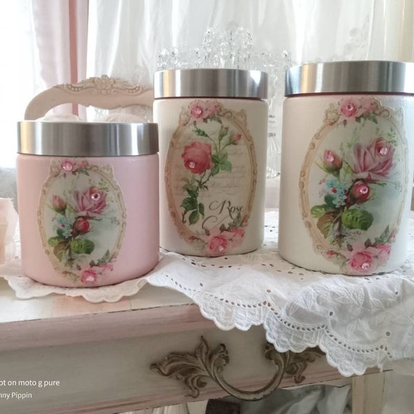 Pink Canisters - Etsy