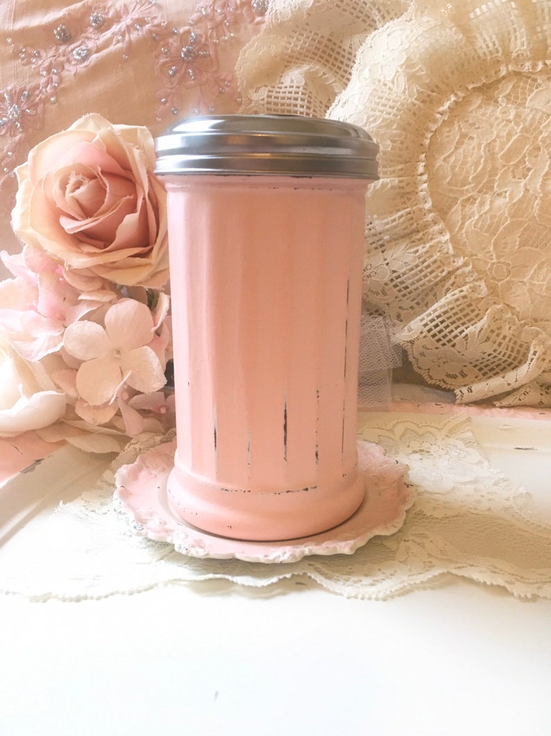 Shabby Pink Sugar Dispenser Vintage French Style Kitchen | Etsy