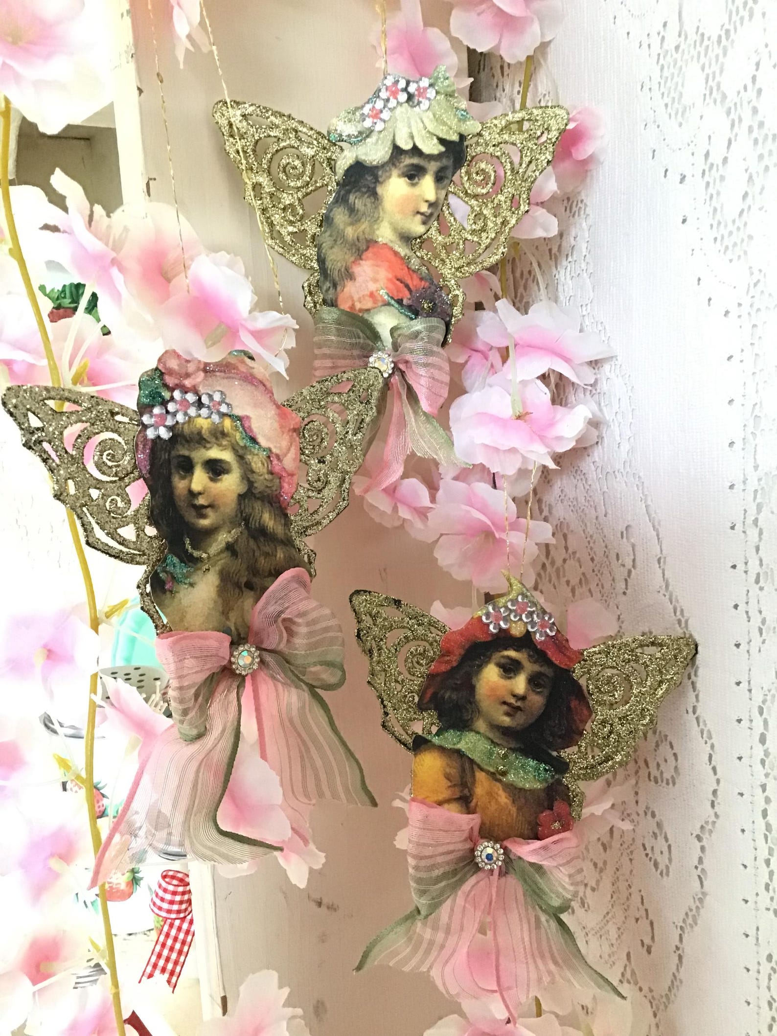 Handmade Flower Fairy Ornament: Whimsical Garden Decor - Etsy