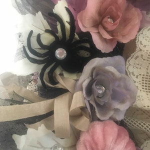 Halloween Crescent Moon Wreath Gothic Glam Halloween Elegant - Etsy