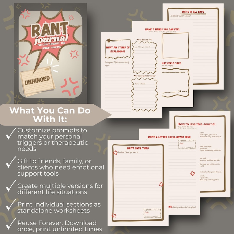 Digital Rant Journal for Anger & Emotional Management | Mental Health ...