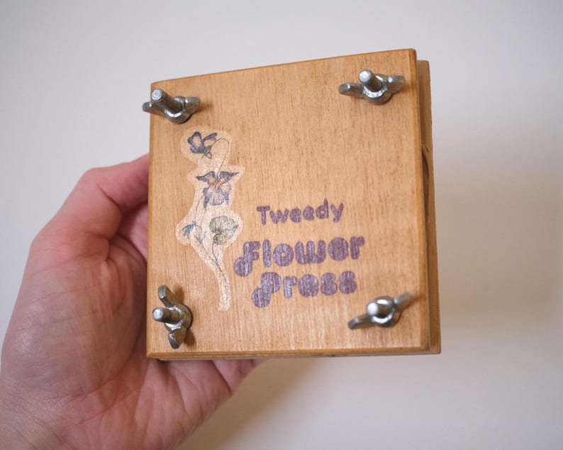 Vintage Tweedy Flower Press, Miniature Wooden Press for Dried Flowers ...
