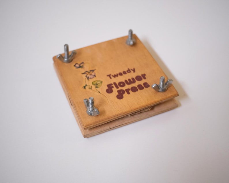 Vintage Tweedy Flower Press, Miniature Wooden Press for Dried Flowers ...