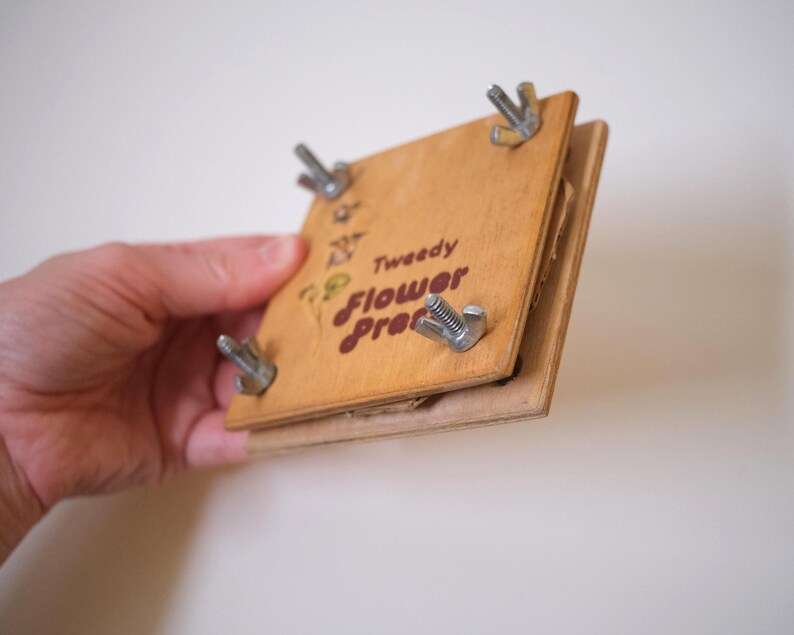Vintage Tweedy Flower Press, Miniature Wooden Press for Dried Flowers ...