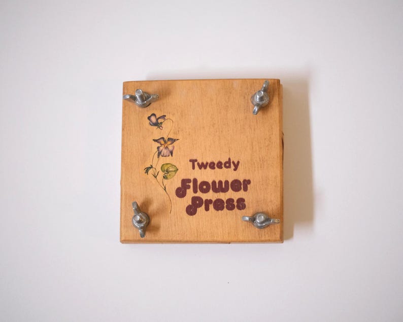 Vintage Tweedy Flower Press, Miniature Wooden Press for Dried Flowers ...