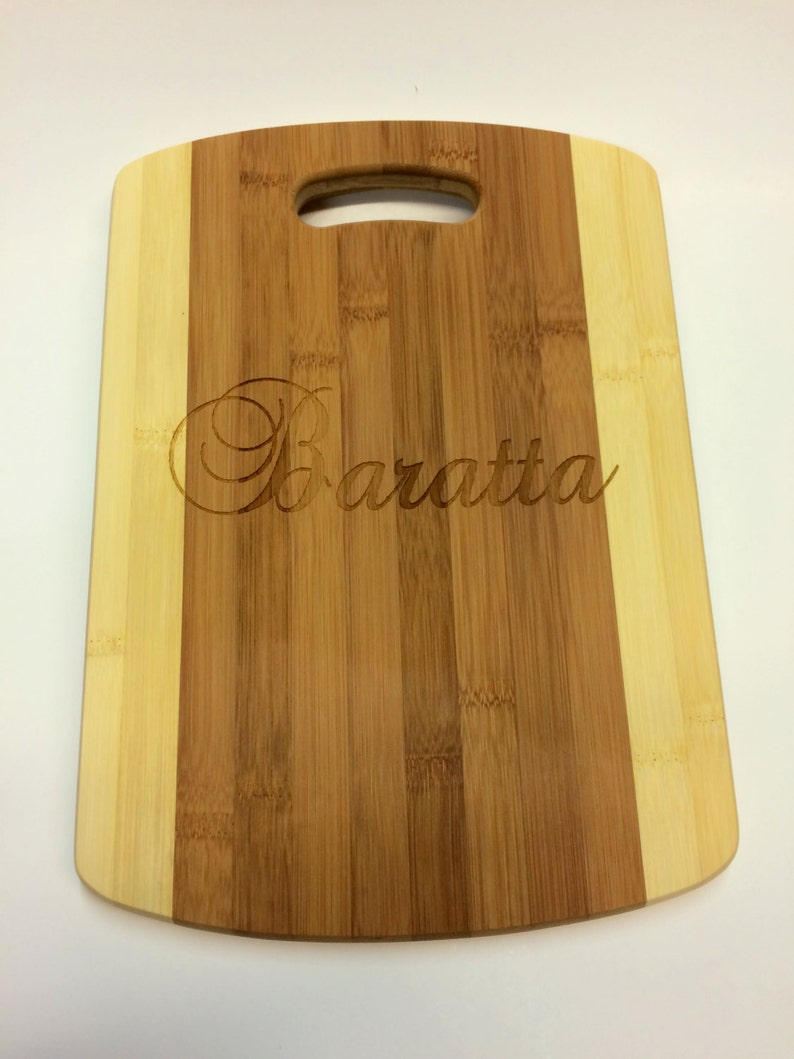 Bamboo Cutting Board Personalized with Family Name Last | Etsy