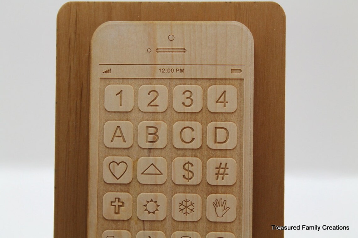 Personalized Phone Toy Wooden Smart Phone - Food Grade Finish - Etsy