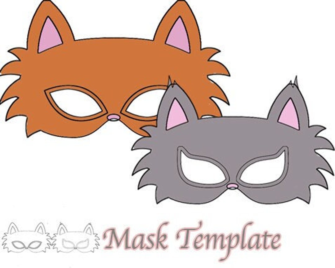 Fox/lynx Mask TEMPLATE Cosplay DIY Printable Digital Jpg Pdf - Etsy