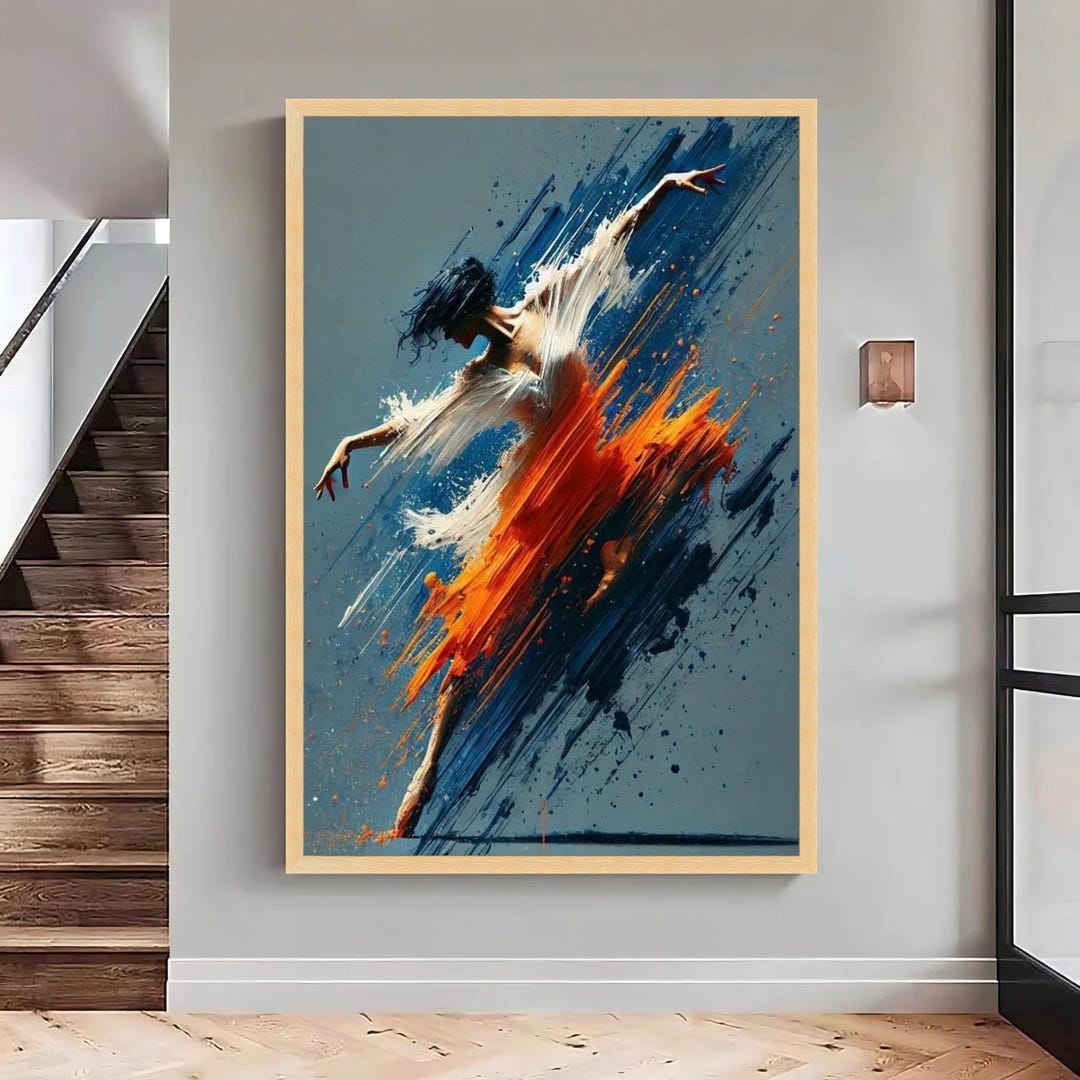 Abstract Ballet Dancer Canvas Print, Modern Home Decor, Large Canvas ...