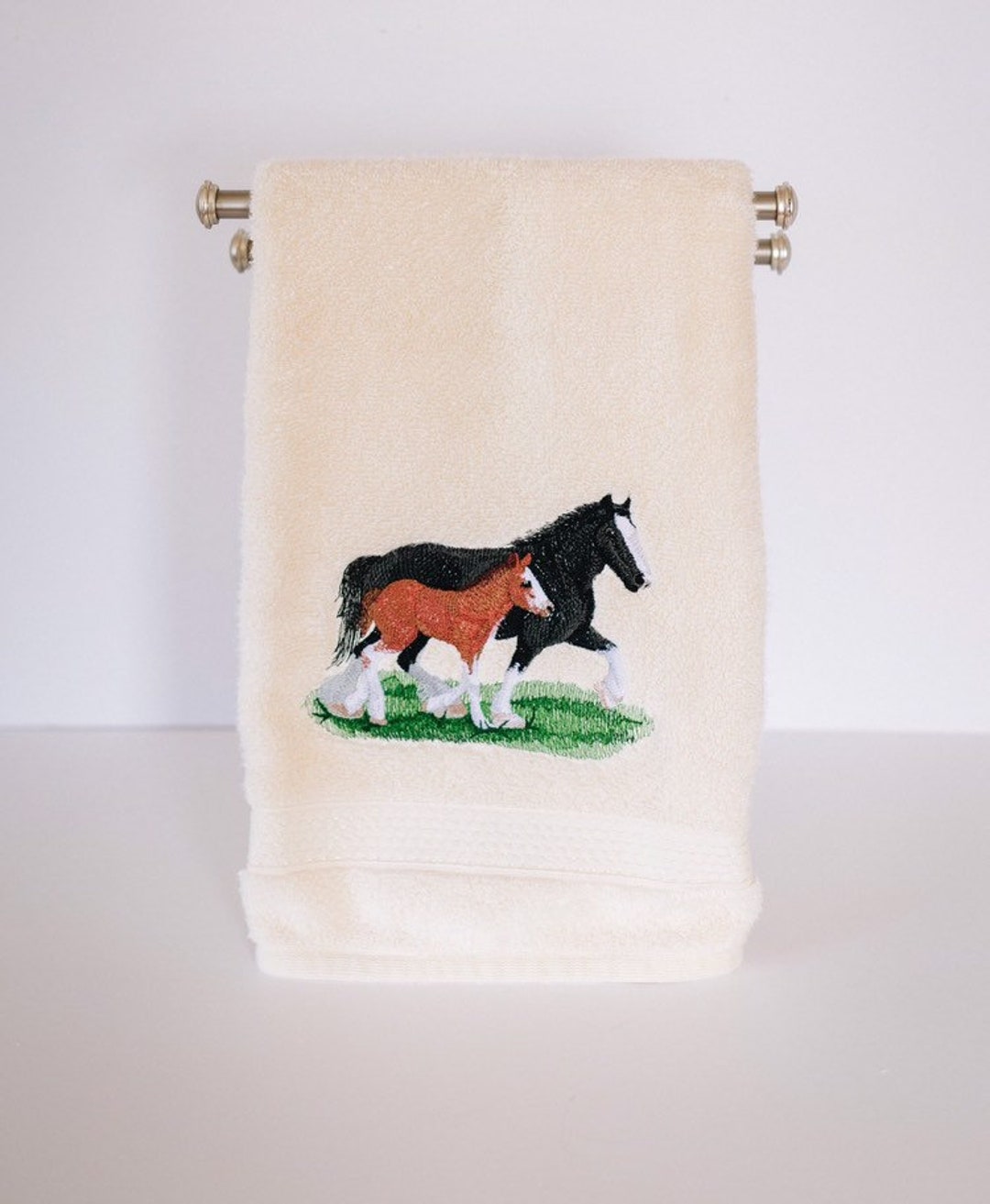 Clydesdale and Foal Machine Embroidery Design Stitched on a - Etsy