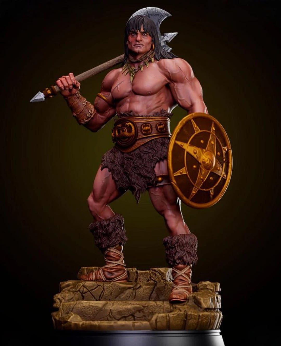 Conan the Barbarian STL Statue – 3D Print Model, Mighty Warrior ...