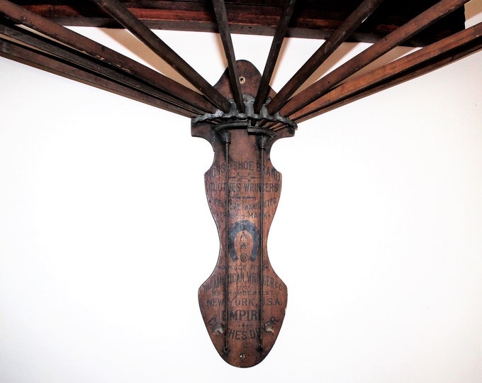 Antique Horse Shoe Brand Clothes Dryer Rack Wall Mount Rustic Farmhouse ...