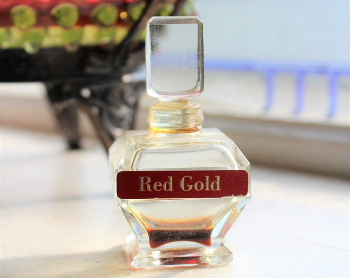 Red Gold Perfume Bottle Vintage Beauty Counselors Inc. - Etsy