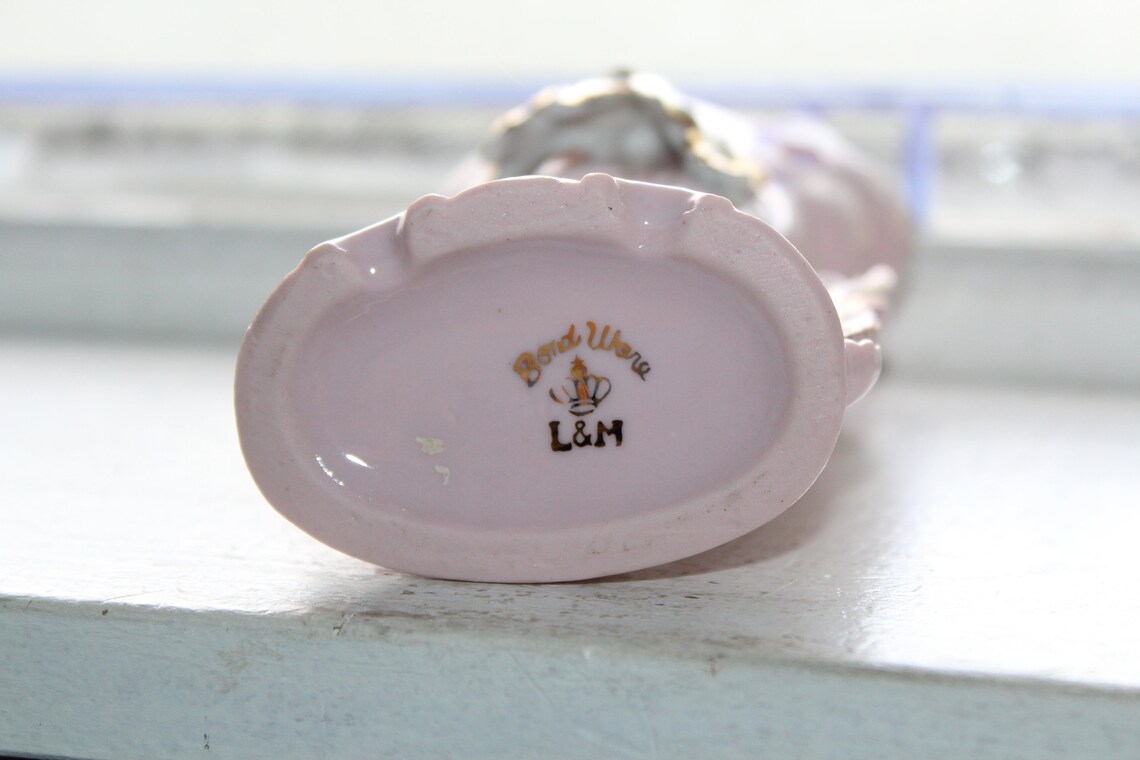 Vintage Pink Vase Lipper & Mann Bondware - Etsy