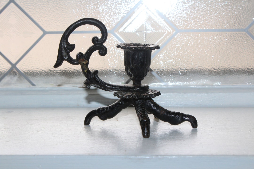 Vintage Gothic Metal Claw Foot Candlestick Holder - Etsy