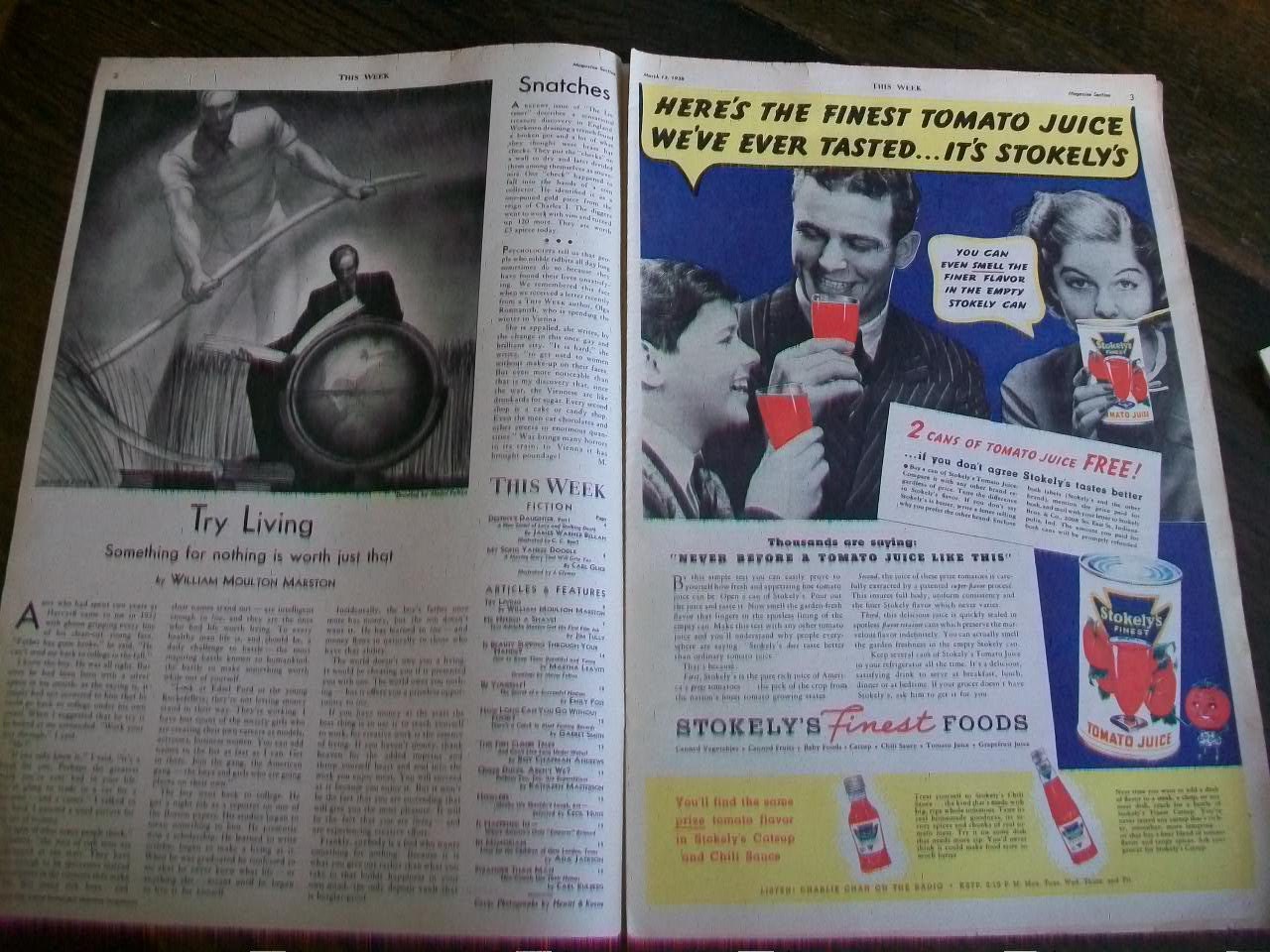 This Week Magazine March 1938 Minneapolis Tribune Insert Vintage Newspaper