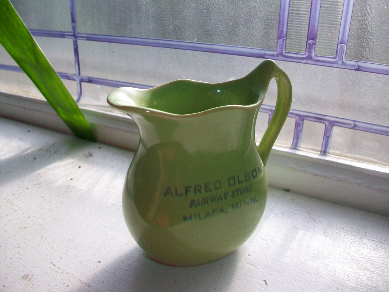 Vintage Rosemeade Pottery Alfred Olson Fairway Store Pitcher Milaca ...