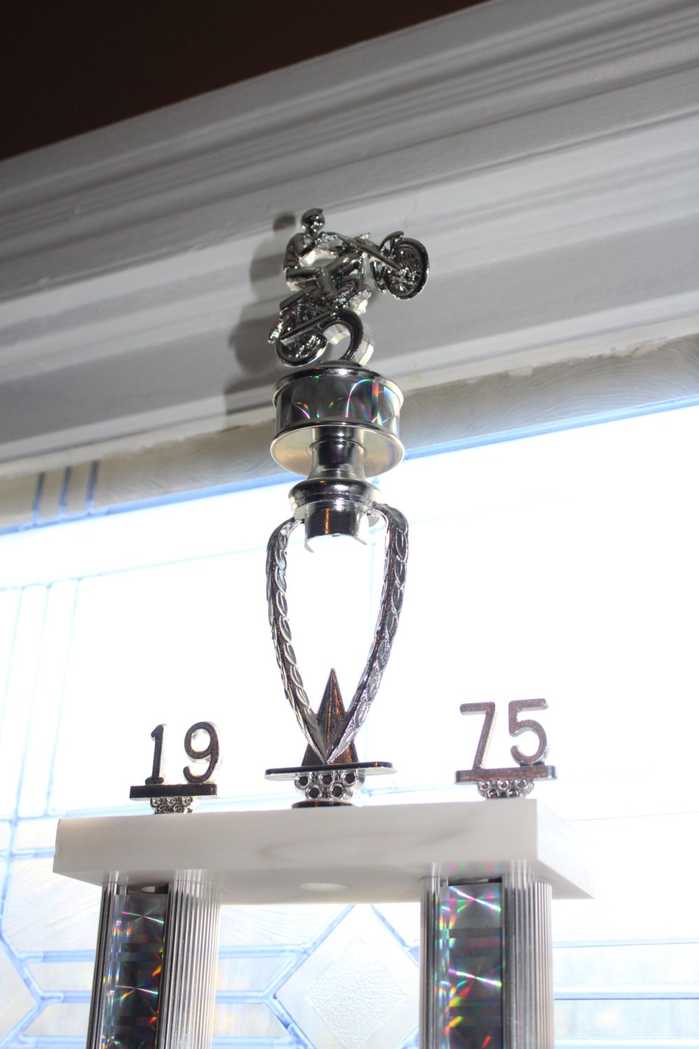 Vintage 1970s Car Motorcycle Show Trophy 2nd Place Rod & Custom Winner