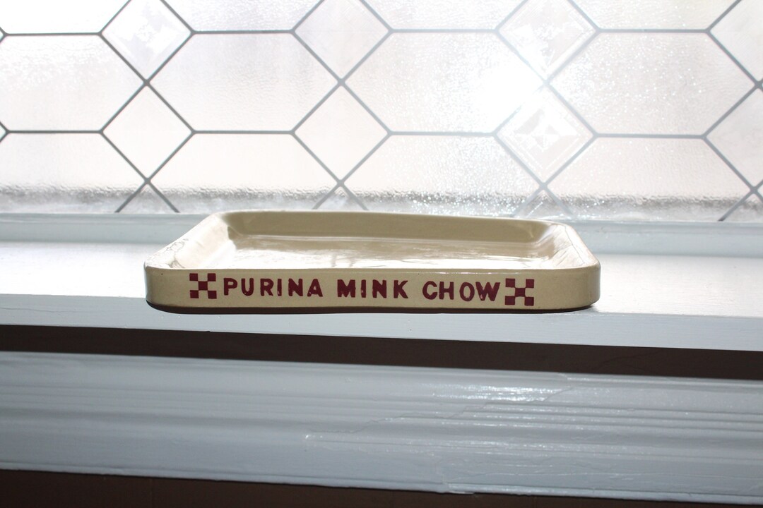 Purina Mink Chow Tray Vintage Advertising Pottery - Etsy