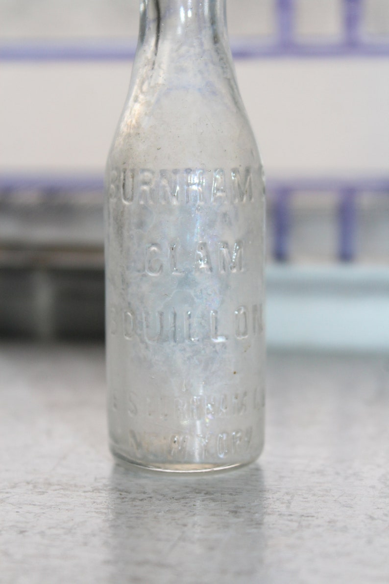 Antique Burnham's Clam Bouillon Bottle - Etsy