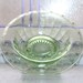 Vintage Green Depression Glass Compote Pedestal Candy Dish Rolled Rim ...