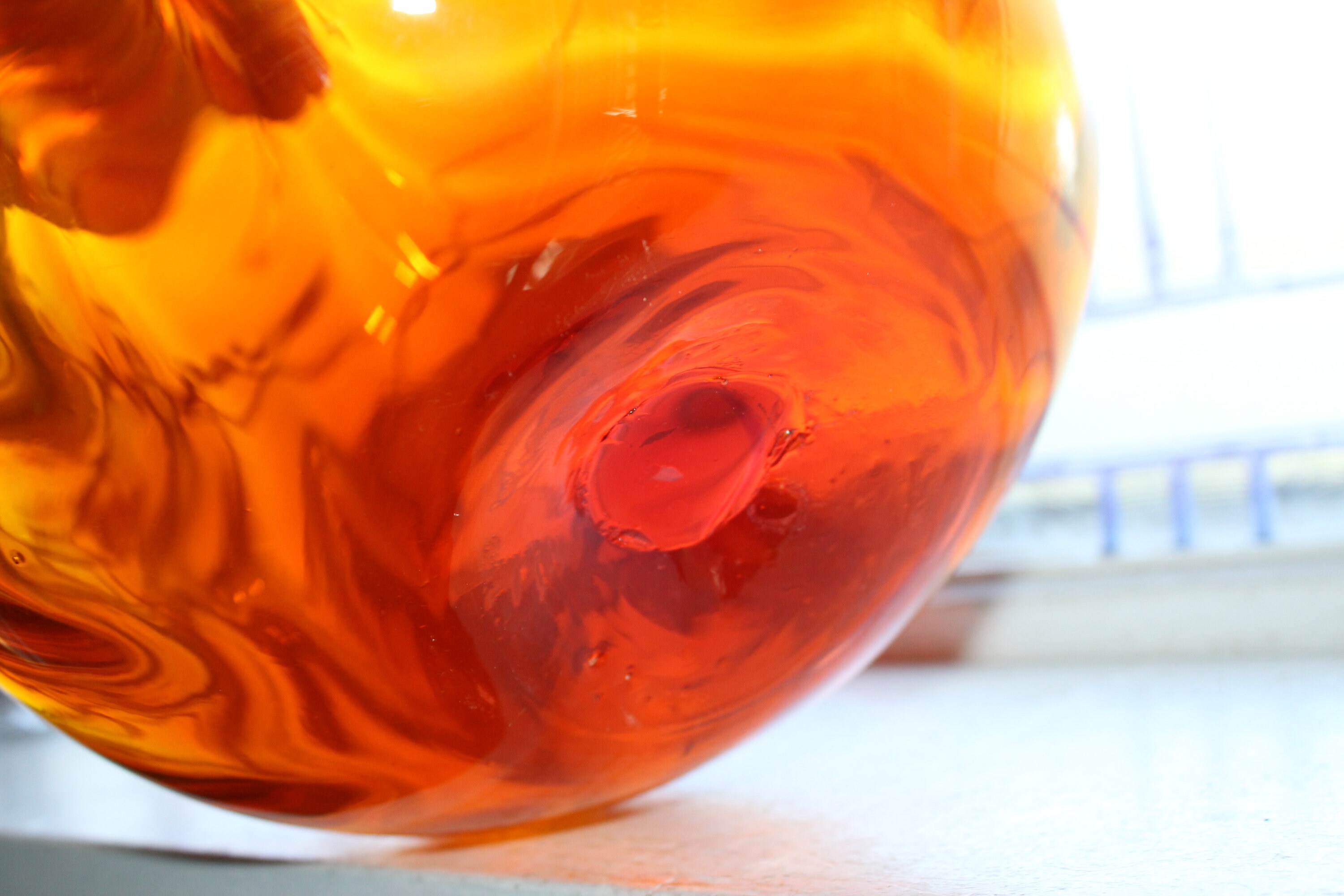 Huge Vintage Blenko Amberina 16 Pitcher 1960s Art Glass