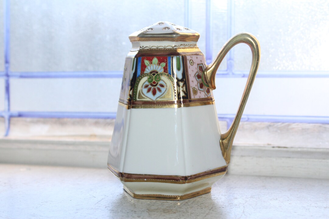 Antique Nippon Muffineer Sugar Shaker Hand Painted - Etsy