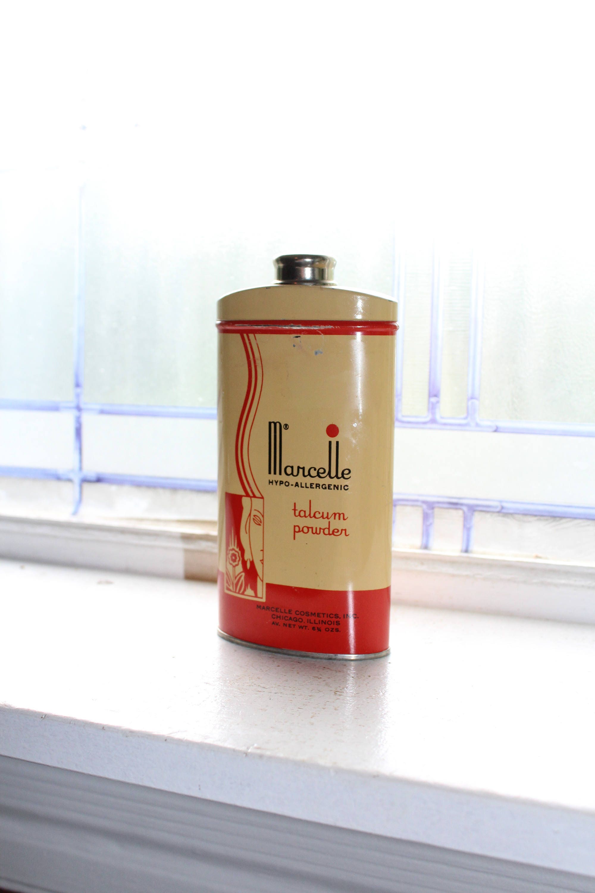 Vintage Marcelle Talcum Powder Tin 1930s
