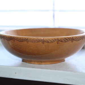 Vintage Rosemaled Wood Bowl Scandinavian Folk Art - Etsy