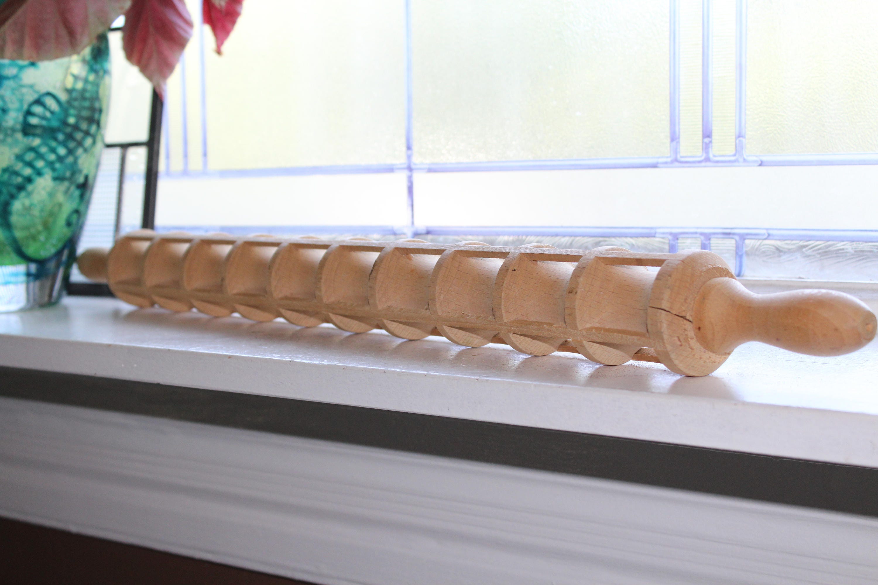 Vintage Rolling Pin Ravioli or Dumplings 24 Inch Vintage Rolling Pin Ravioli or Dumplings 24 Inch